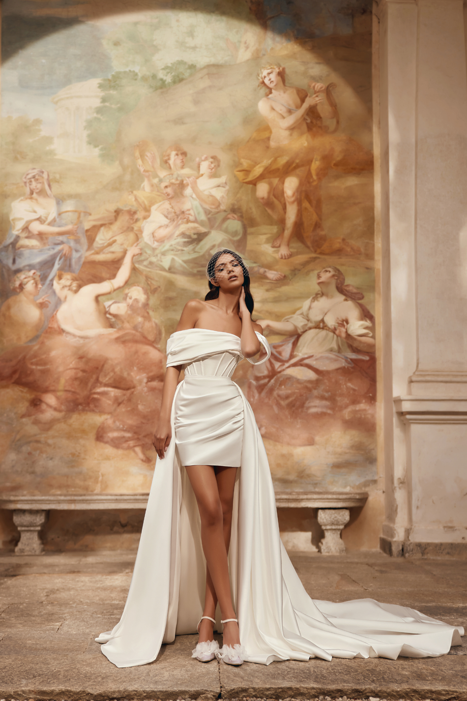 Diamante Mini Dress By Olya | Modern Second Look Bridal Mini Dresses ...